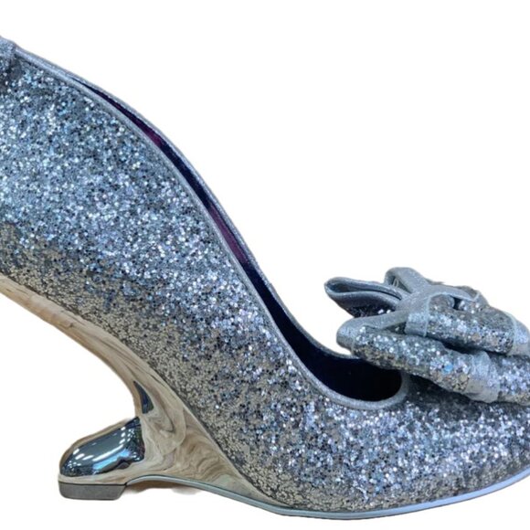 Irregular Choice | Shoes | Irregular Choice Silver Sparkling No Heel ...